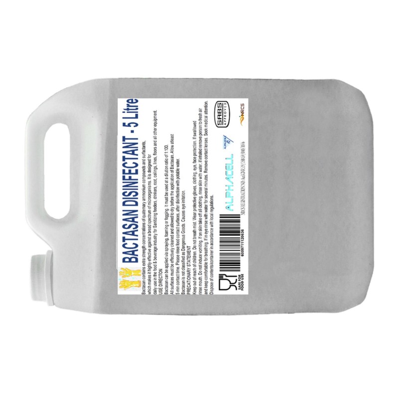 DISINFECTANT BACTASAN5L(1:100 dilute) - SABS+NRCS - GeeWiz