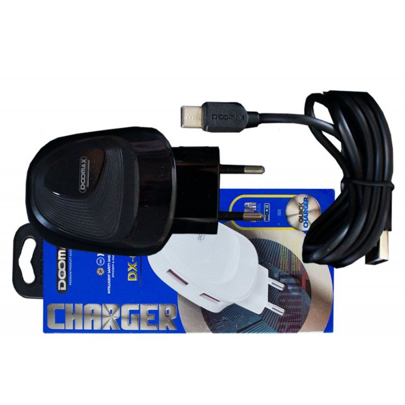 CHARGER HOUSE DOOMAX2xUSB 2.4A - TYPEC DX08/07 - GeeWiz
