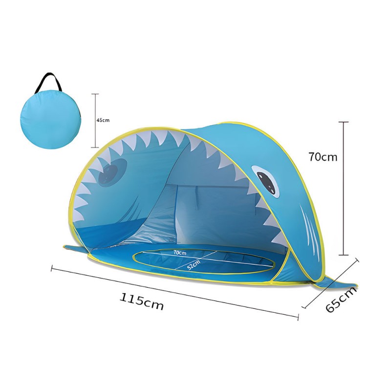 Kids Pop-Up Beach Tent - with Sun Shade and Splash Pad - GeeWiz