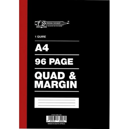 Freedom A4 Counter Book 1 Quire 96 Pages Quad and Margin - GeeWiz