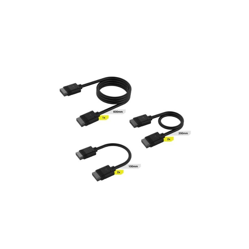 Corsair iCUE Link Cable Kit with Straight Connectors - Black - GeeWiz