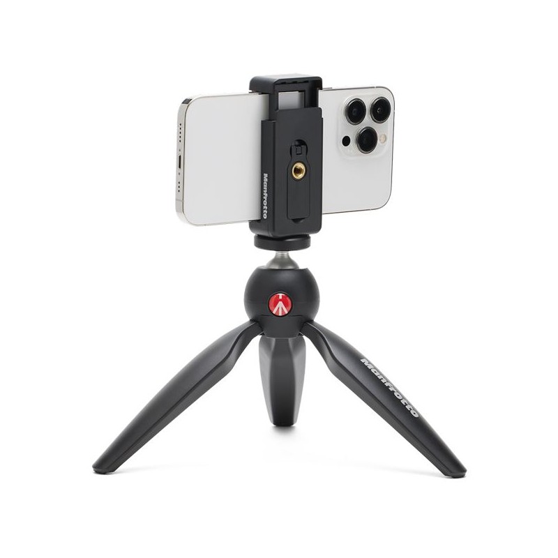 Manfrotto MKPIXICLMII-BK Pixi Mini Tripod with Smartphone Clamp - GeeWiz
