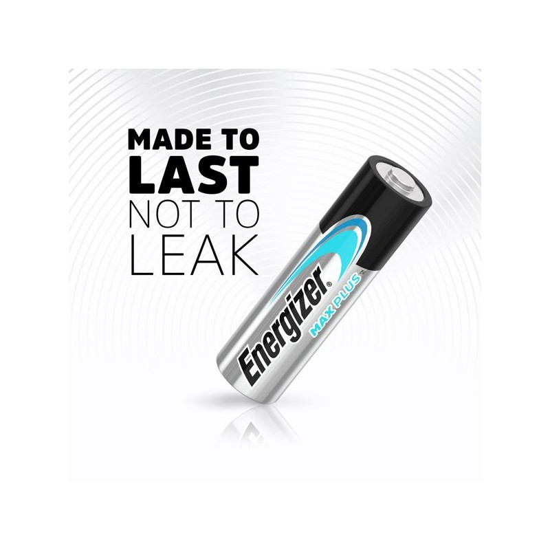 Energizer EP91BP4+2 1.5v MAX PLUS Alkaline AA Battery Card 4+2 Free ...