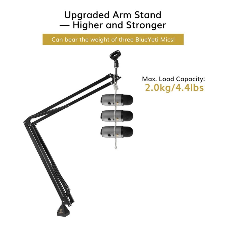 TONOR T30 Mic Boom Arm - Extend Your Reach & Enhance Audio (18.5inch ...