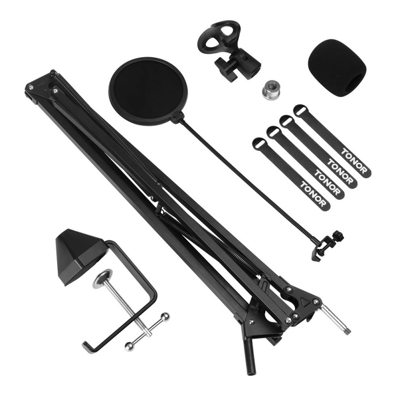 TONOR T30 Mic Boom Arm - Extend Your Reach & Enhance Audio (18.5inch ...