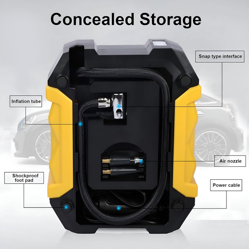 Portable Digital Tire Pump (12V) - designed for automobiles ...