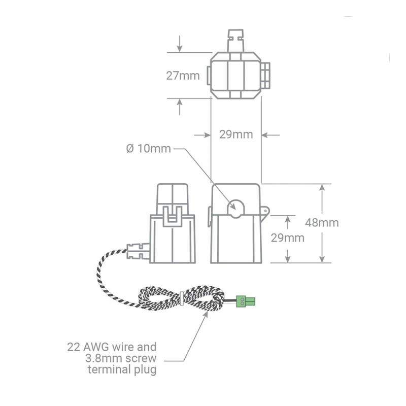 Emporia Vue Gen 3 200A 3-Phase Current Monitoring Clip - GeeWiz