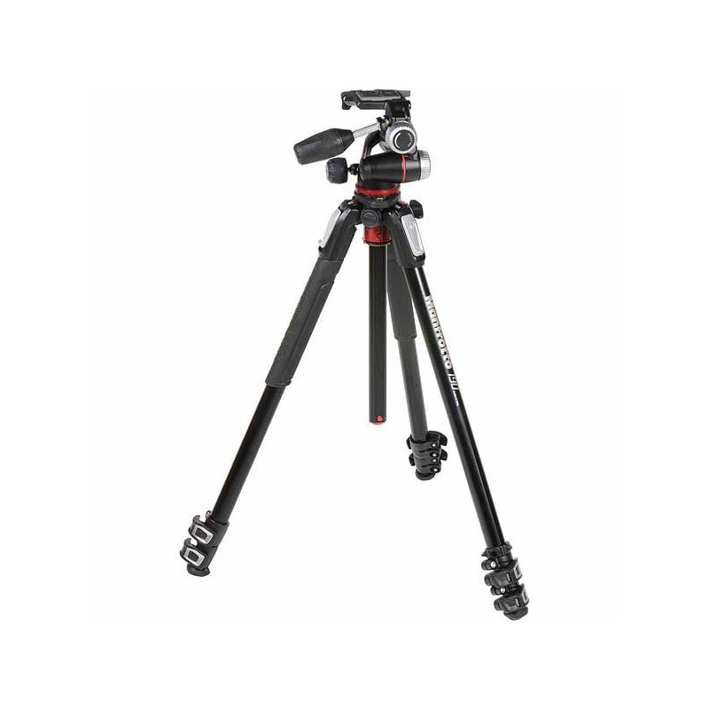 Manfrotto MK190XPRO3-3W 190 Alu 3-Section Kit with XPRO 3-Way Head - GeeWiz