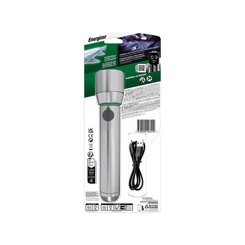 Energizer Vision HD Focus Rechargeable Metal Light - GeeWiz
