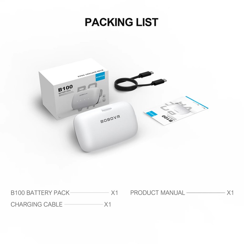 BOBOVR B100 Hot-Swap Battery Pack (10000mAh) - for S3 Pro - GeeWiz
