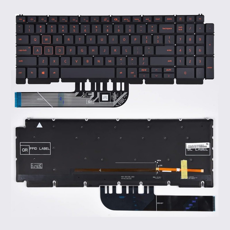Dell G15 5510 Replacement Laptop Keyboard (QWERTY) - Black - GeeWiz