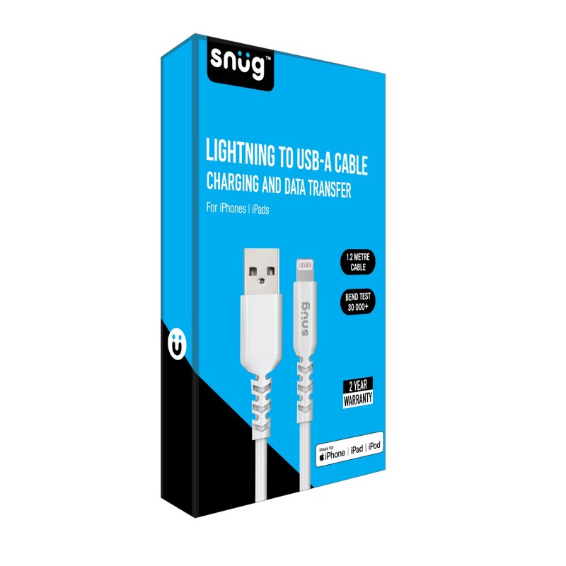 Snug USB To MFI Lightning Cable 12W - 1.2 Meter - GeeWiz