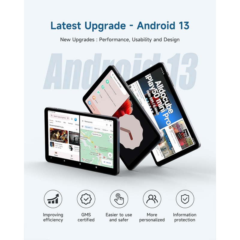ALLDOCUBE 8.4 inch Tablet (iPlay50 mini NFE) - Android 13 Tablet / FHD ...