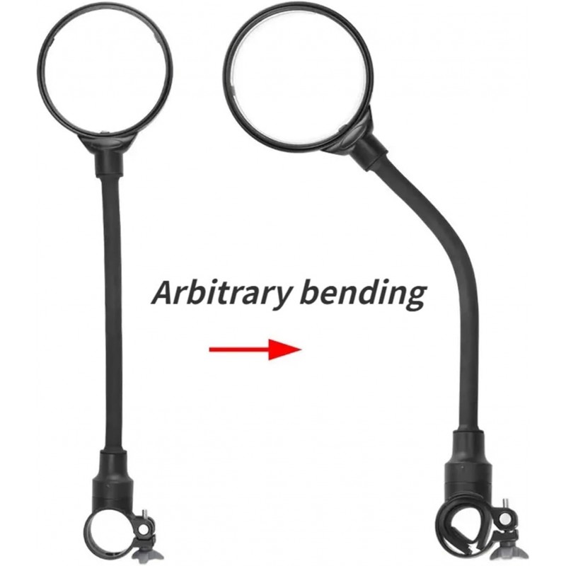 Bike Mirror Wide Angle Rear View Mirrors - Set of 2 Adjustable Bicycle ...