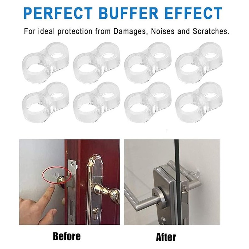 Transparent PVC Door Handle Bumpers: Effective Wall Damage Protectors ...