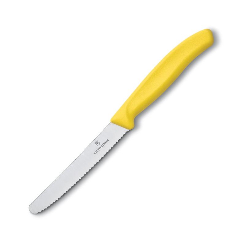 Victorinox Table Knife Serrated - 11cm - Yellow - GeeWiz