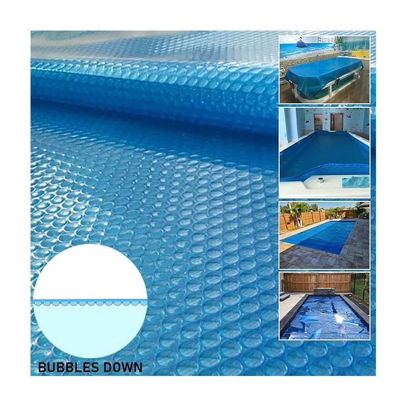 4m x 3.5m Solar Swimming Pool Blue Bubble Cover / Blanket - 600 micron ...