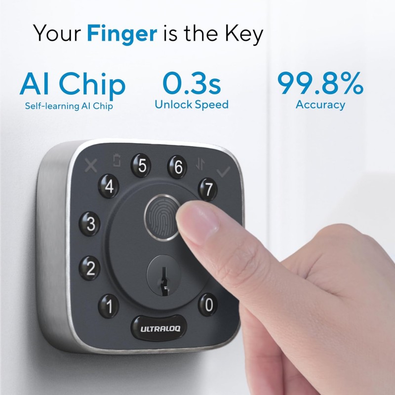 ULTRALOQ Bolt Fingerprint Smart Lock - GeeWiz