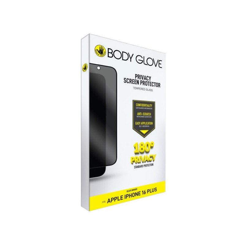 Body Glove Privacy Tempered Glass Screen Protector - Apple iPhone 16 ...