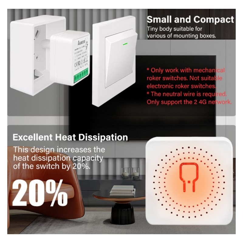 Tuya Mini Switch with Energy Monitor - GeeWiz
