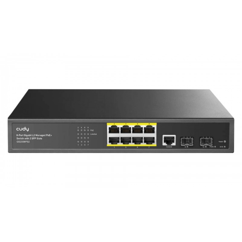 Cudy 8 Port Gigabit PoE 130W 2SFP Switch - GeeWiz