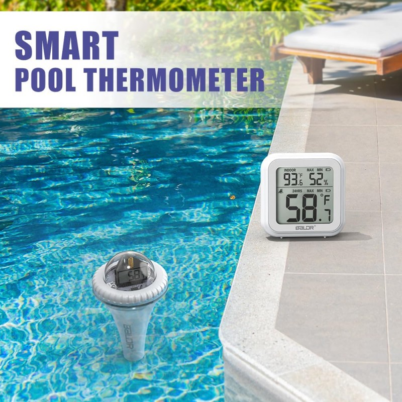 Wireless Floating Pool Thermometer – Easy-Read LCD Screen- Ideal for ...