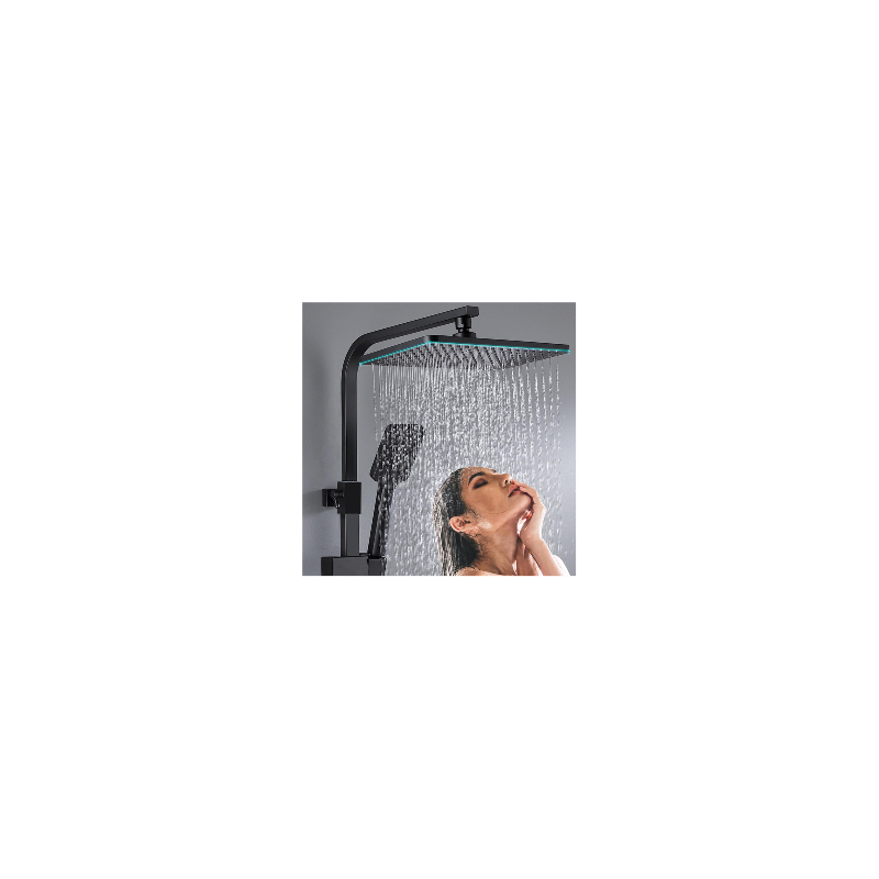 Luxury LED Display Thermostatic Shower System with Rainfall- Handheld ...