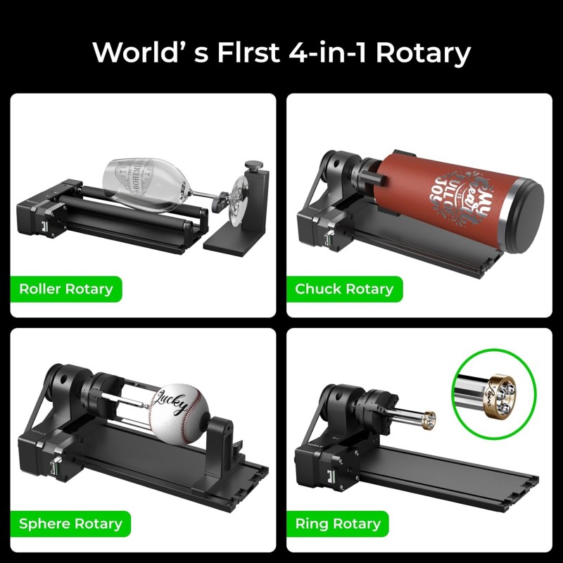 xTool RA2 Pro Rotary Attachment for xTool S1- F1- P2- M1 Ultra- & Most ...