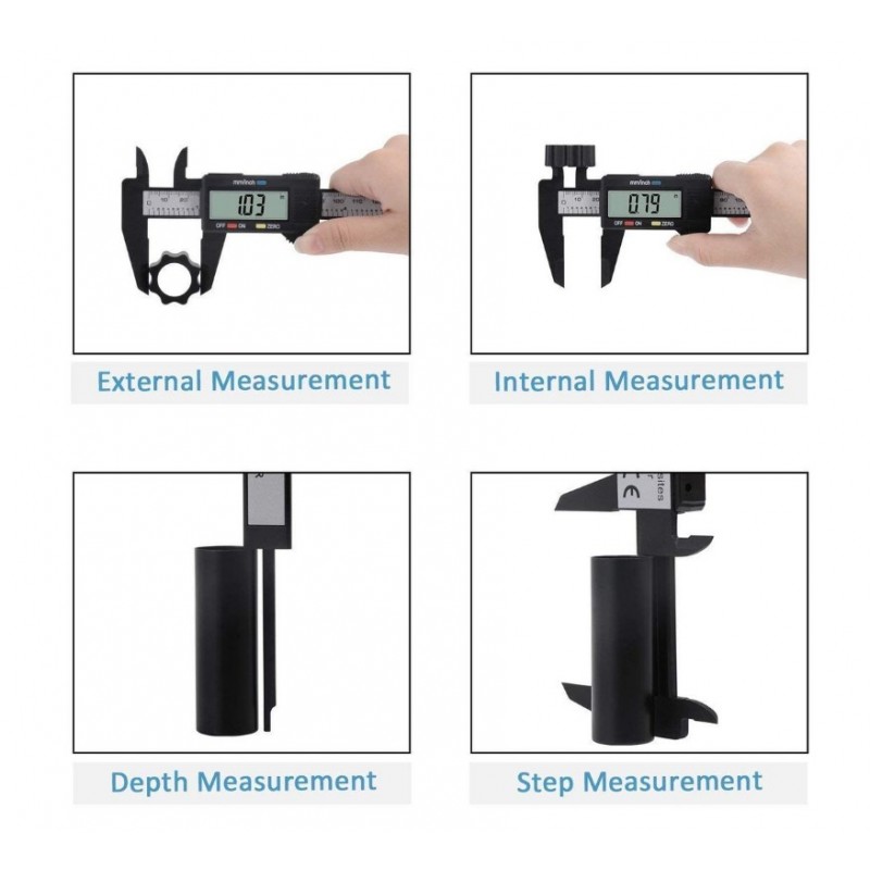 High-Precision Digital Caliper with Large LCD Display - 150mm - GeeWiz