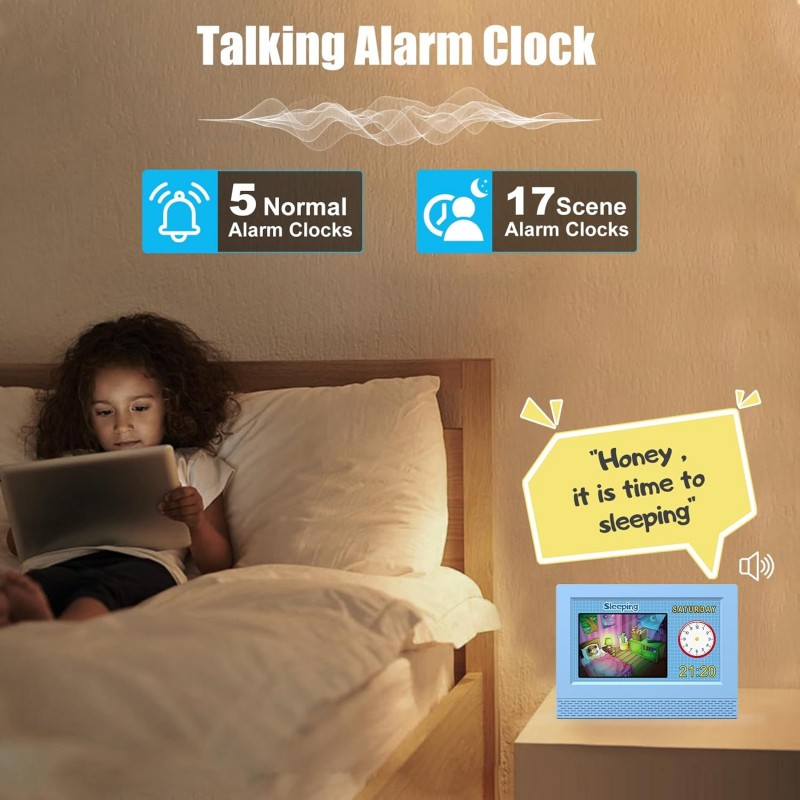 Kids Digital Alarm Clock - Available in Various Colours - GeeWiz