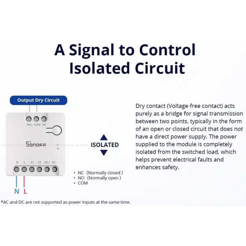 SONOFF Mini-D Dry Contact with Matter - MINI Dry Wi-Fi Smart Switch ...