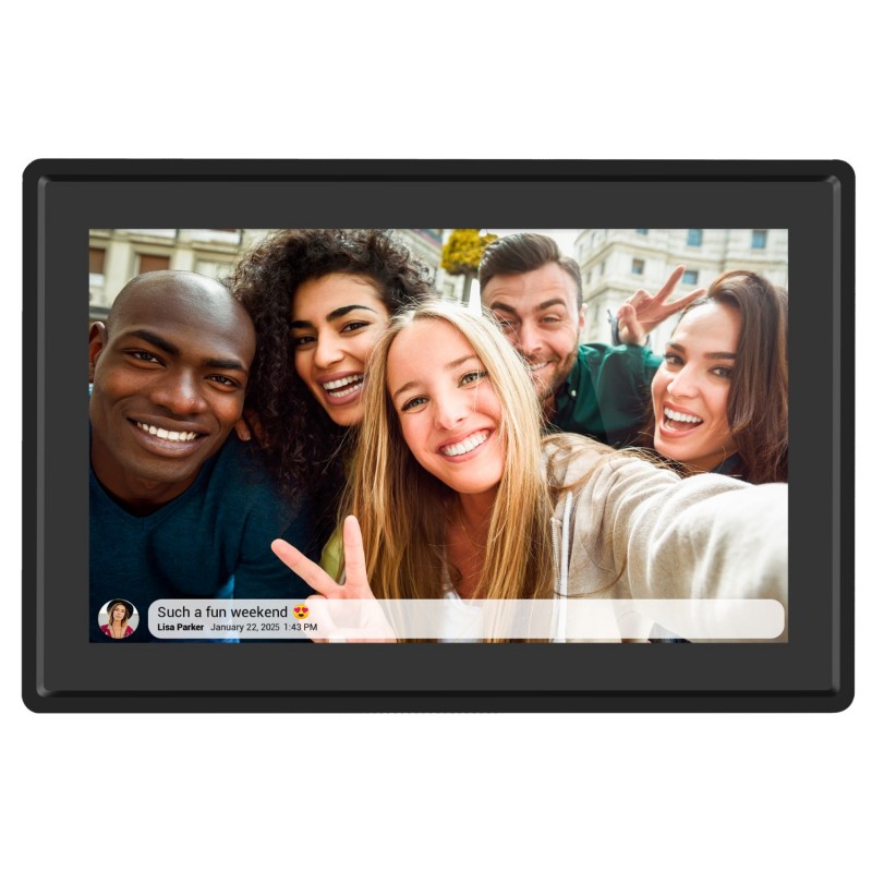 Snug Digital Photo Frame With Frameo 16GB 10.1Inch - Black - GeeWiz
