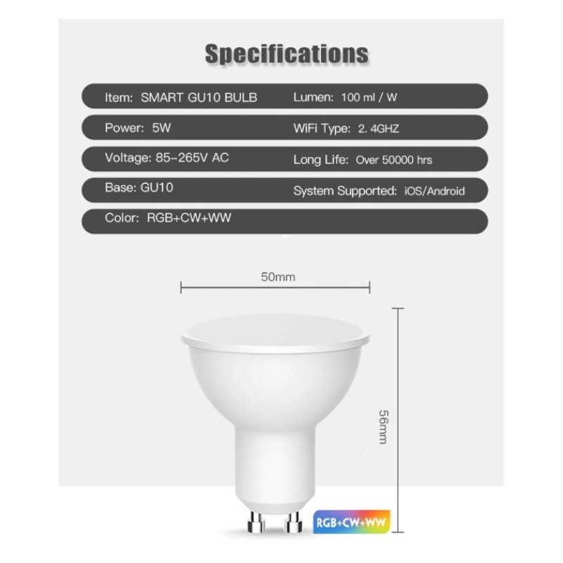 Ewelink Zigbee Smart GU10 Bulb - GeeWiz