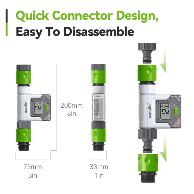 RainPoint Smart Wireless Wi-Fi Water Flow Meter (Device Only) - GeeWiz