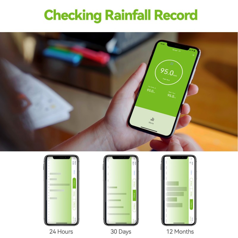 RainPoint Smart Wireless High Precision Rain Gauge (Device Only) - GeeWiz
