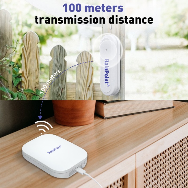 RainPoint Wireless Smart Wi-Fi Outdoor Temp & Humidity Meter (Device ...