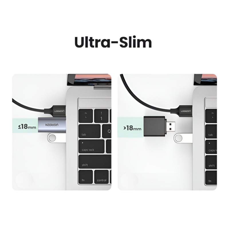 UGREEN USB-A to 3.5mm Audio Jack External Sound Adapter - Silver - GeeWiz