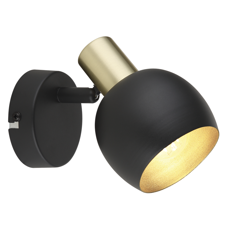 417/1 Black/Gold Metal Spotlight - GeeWiz