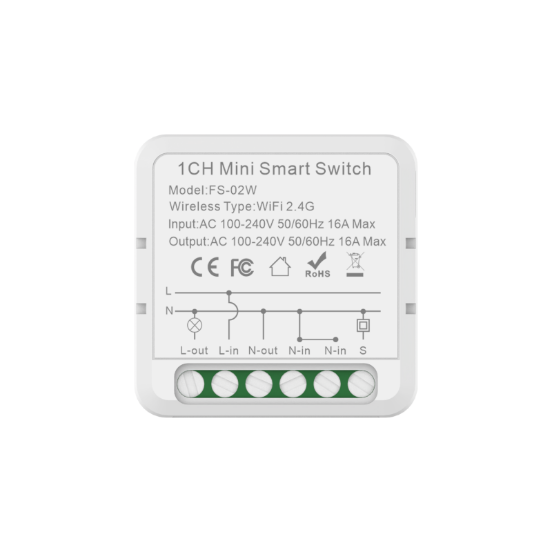 Tuya MINI DIY Wi-Fi Smart Switch - 16A / AC100-250V / 50-60Hz - GeeWiz