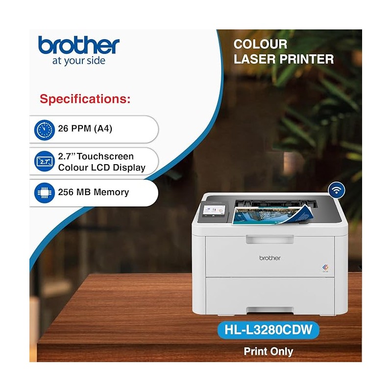 Brother Colour Duplex Laser Printer with wired and wireless networking ...