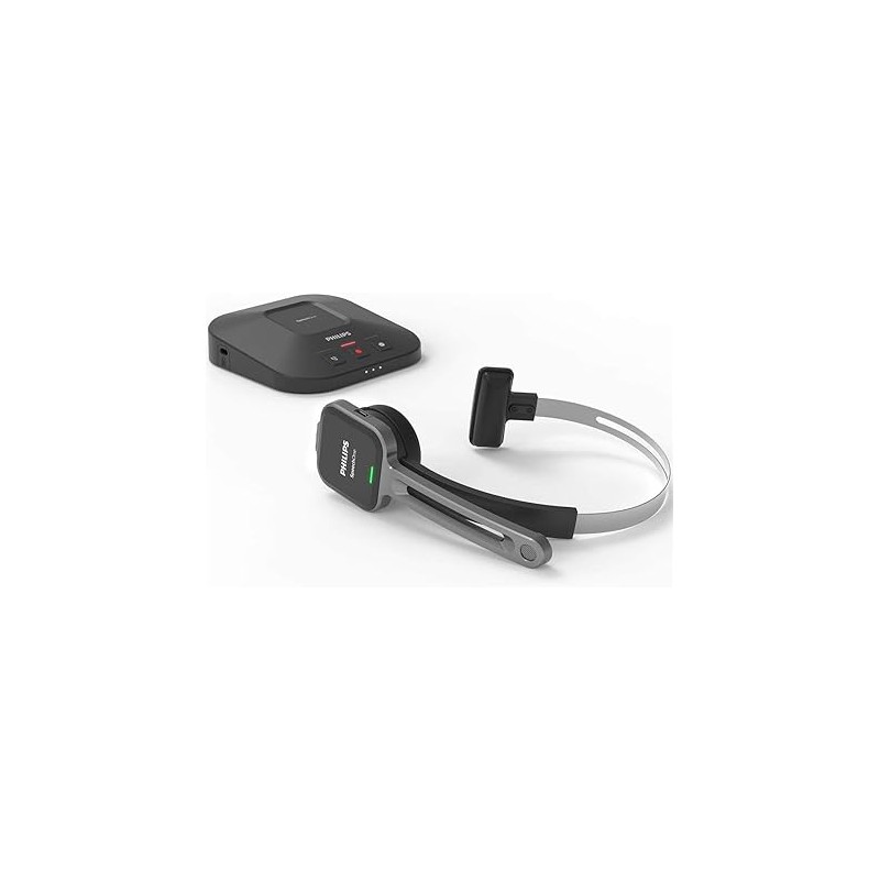 PHILIPS SpeechOne Wireless Dictation Headset with Docking Station and ...