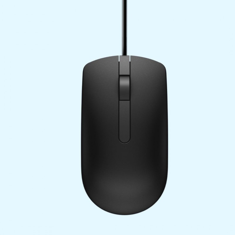 Dell MS116 Wired Optical Mouse- 1000DPI- LED Tracking- Scrolling Wheel ...