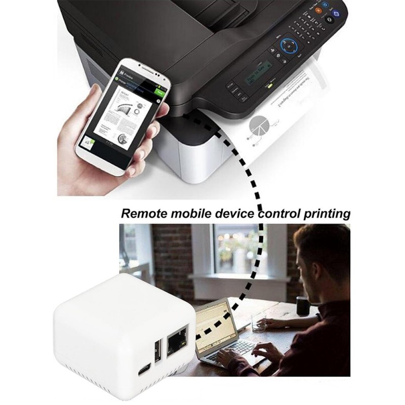 NP330NB Network Printer Server for Computer & Phone (Bluetooth) - GeeWiz