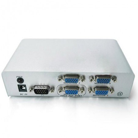VGA Splitter 1 input 15 pin VGA Female to 4 output 15 pin VGA Female ...