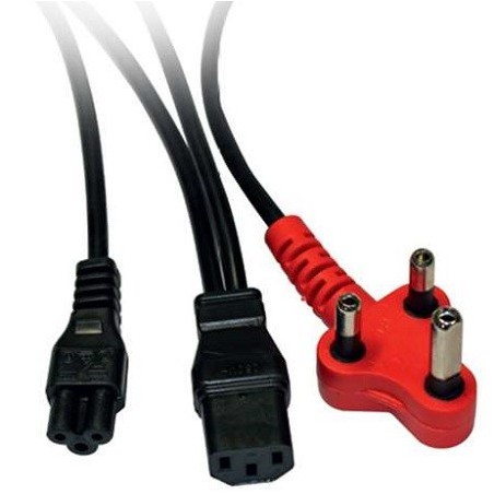 Dedicated 3 Pin Power Plug to 1x Clover and 1x IEC Connector Cable - GeeWiz