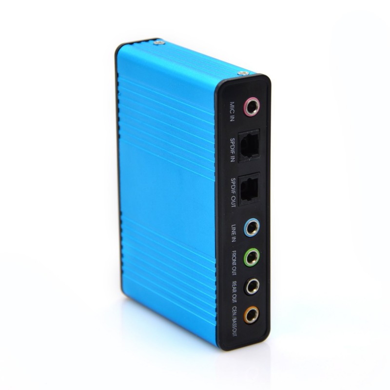 6 Channel External Sound Card 5.1 Surround Sound USB 2.0 - GeeWiz 6 Channel External Sound Card 5.1 Surround Sound USB 2.0 - GeeWiz