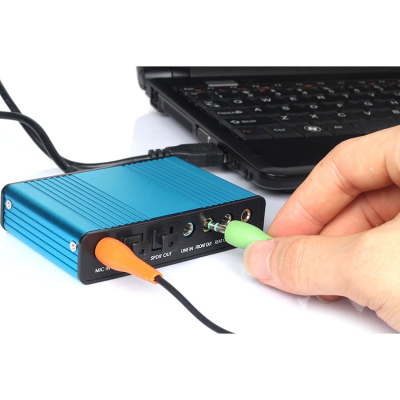 6 Channel External Sound Card 5.1 Surround Sound USB 2.0 - GeeWiz 6 Channel External Sound Card 5.1 Surround Sound USB 2.0 - GeeWiz
