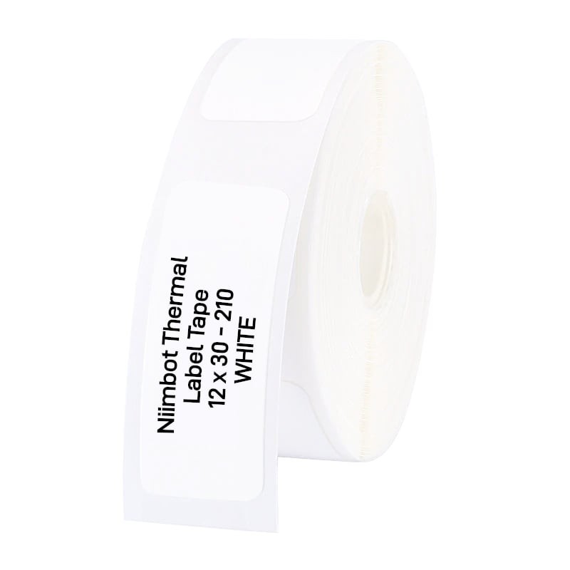 NIIMBOT D11/D110/D101/H1S Thermal Label 12x30mm - 210 Labels Per Roll ...