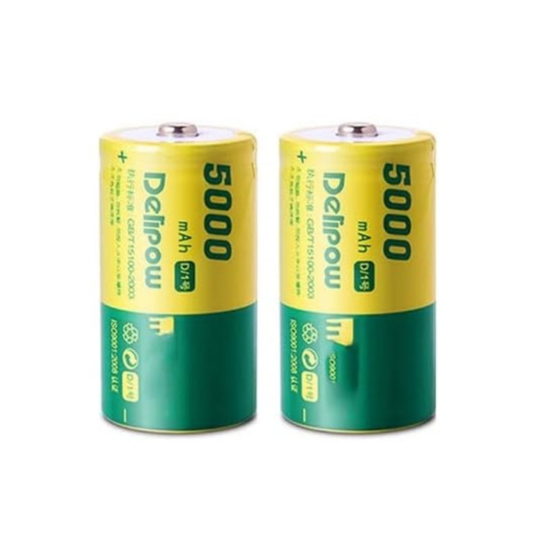 Delipow 5000mah Size D Rechargeable Battery - Single battery - GeeWiz
