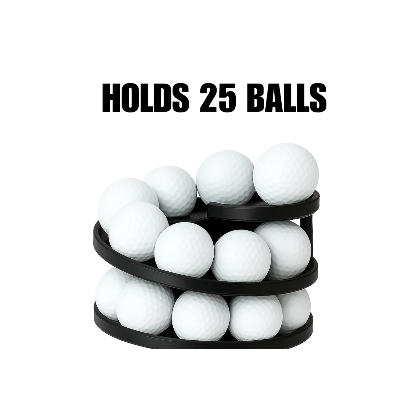 Spiral Golf Ball Dispenser – Gravity-Fed Tee-Up System – Holds Up to 40 ...